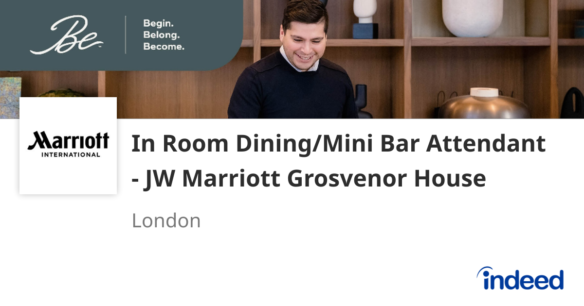 In Room Dining/Mini Bar Attendant - JW Marriott Grosvenor House ...
