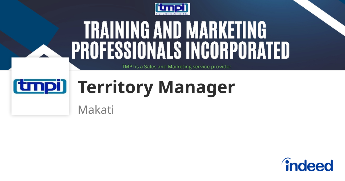 Territory Manager - Makati - Indeed.com