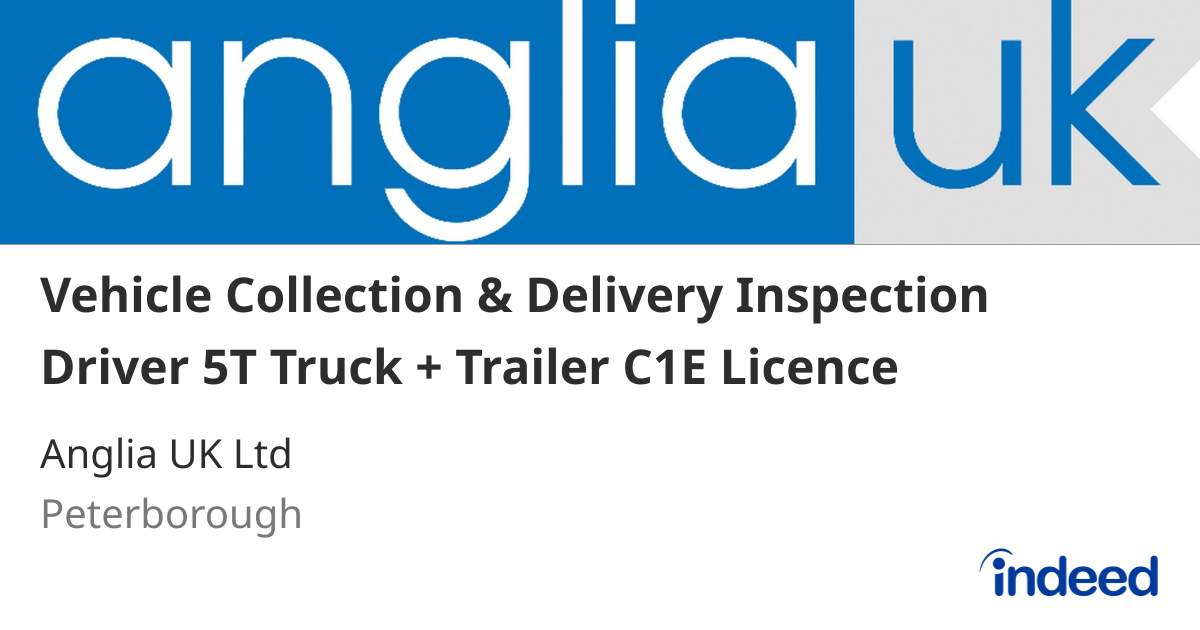 Vehicle Collection & Delivery Inspection Driver 5T Truck + Trailer C1E ...