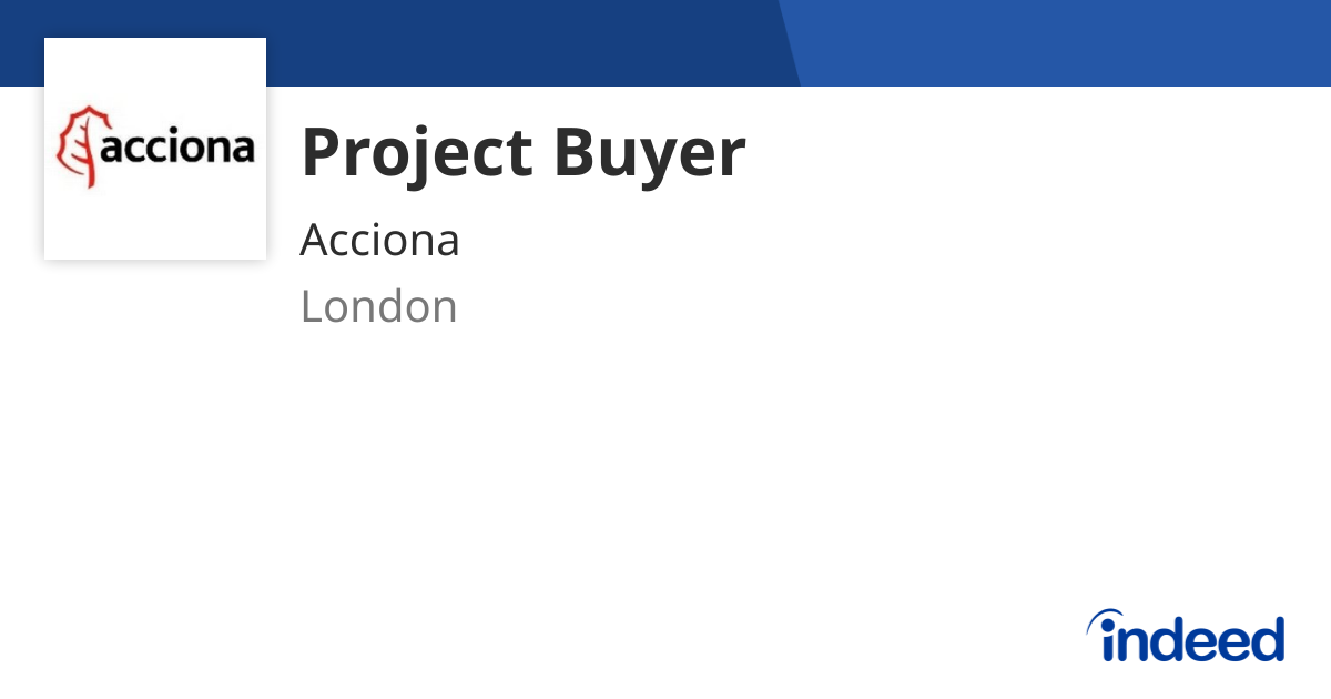 Project Buyer - London - Indeed.com