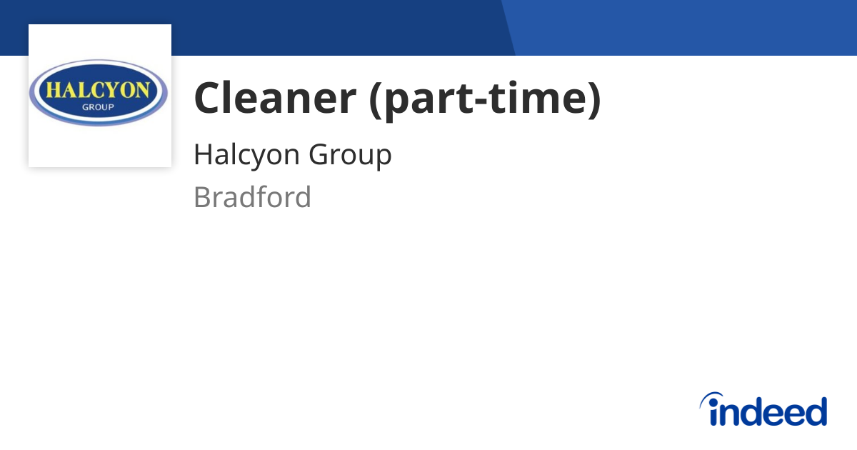 Cleaner (part-time) - Bradford BD1 4RB - Indeed.com