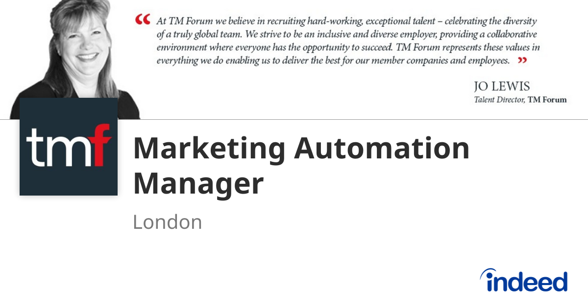 Marketing Automation Manager - London EC2A - Indeed.com