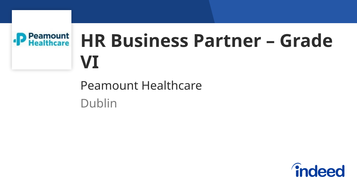 HR Business Partner – Grade VI - Dublin, County Dublin - Indeed.com