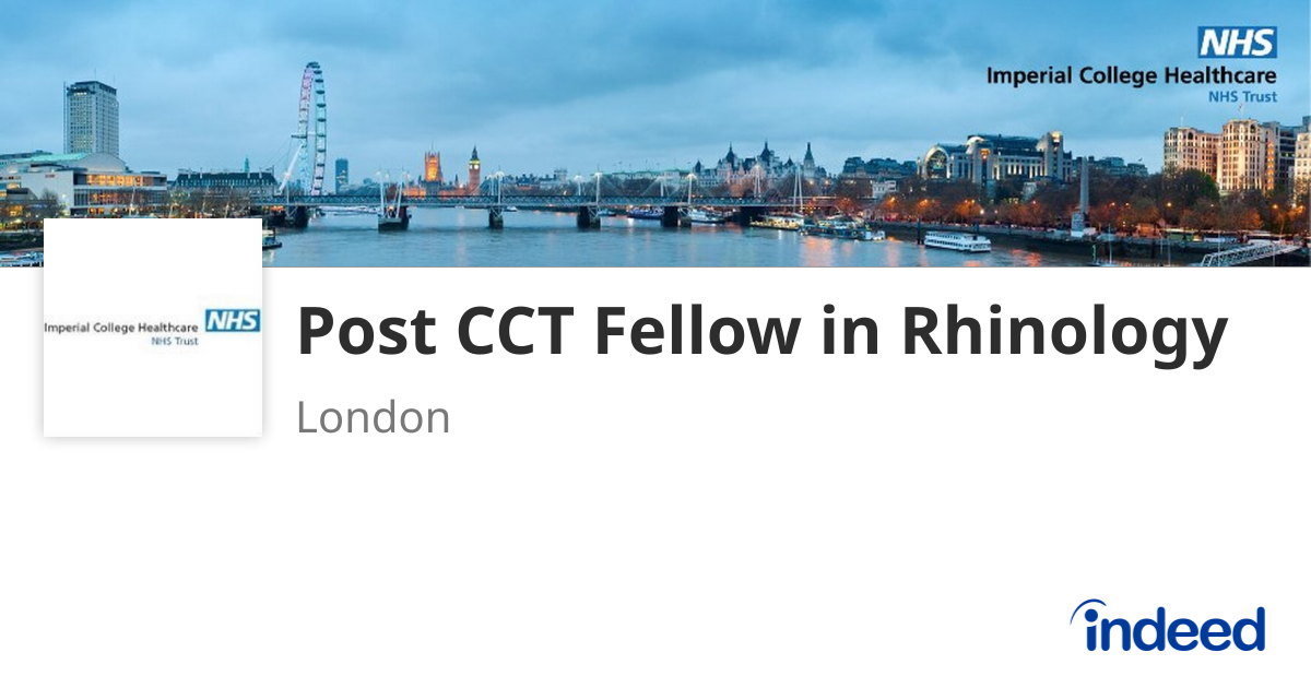 Post CCT Fellow in Rhinology - London W6 8RF - Indeed.com