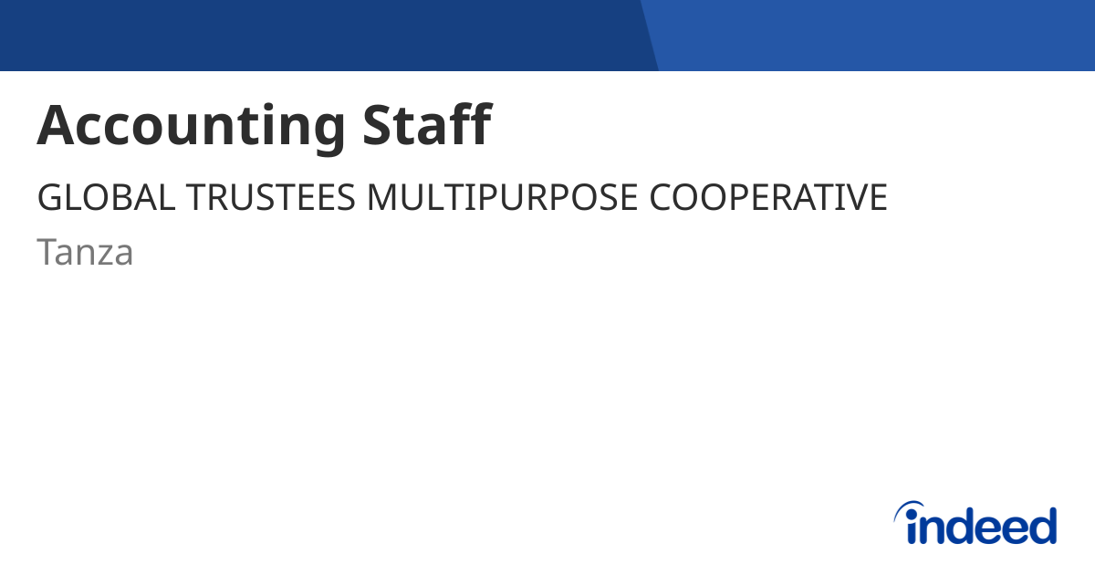 Accounting Staff - Tanza - Indeed.com