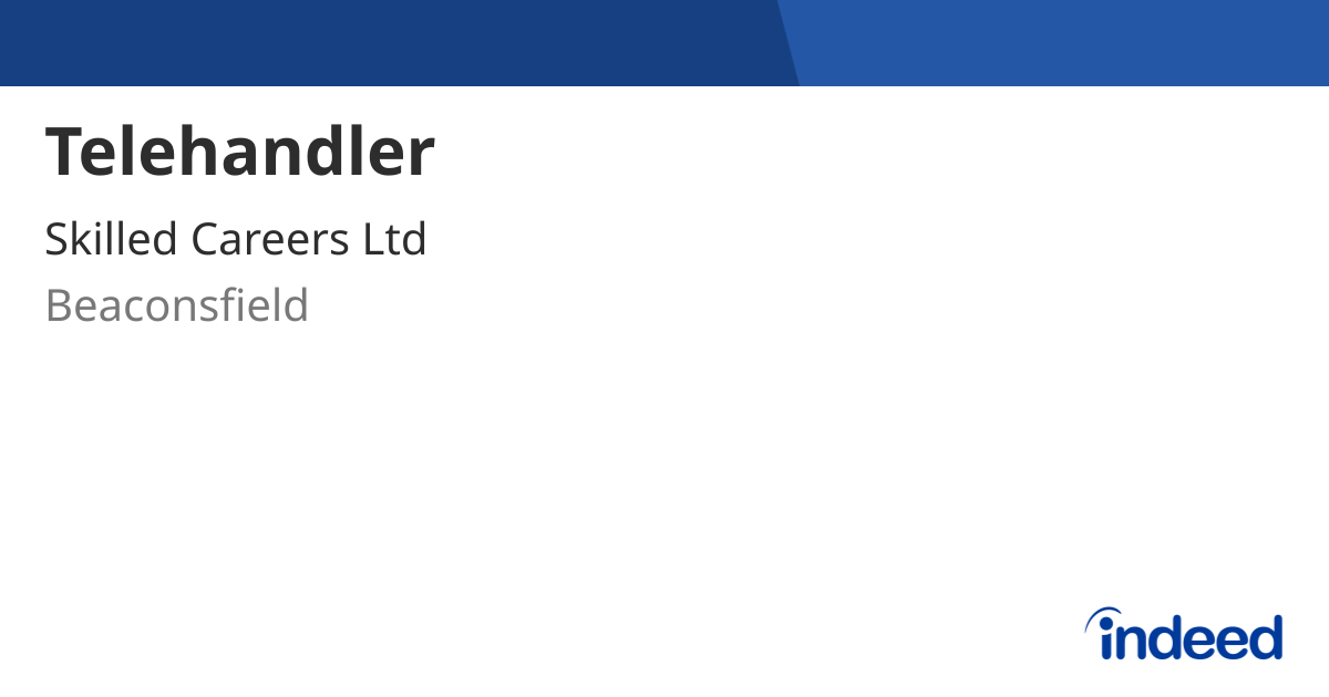 Telehandler - Beaconsfield HP10 - Indeed.com