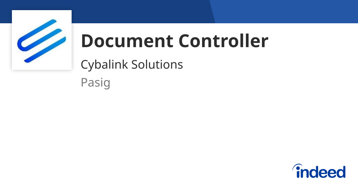 Document Controller - Pasig - Indeed.com