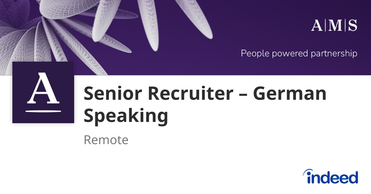 Senior Recruiter – German Speaking - Remote - Indeed.com