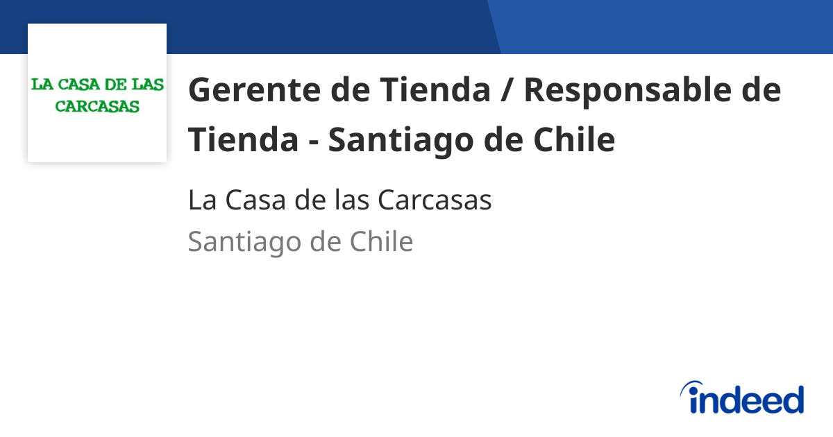 Gerente de Tienda / Responsable de Tienda - Santiago de... - Santiago ...