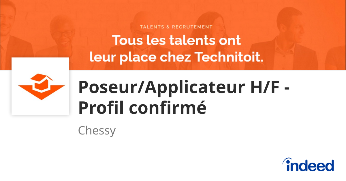 Poseur/Applicateur H/F - Profil confirmé - Chessy (77) - Indeed.com