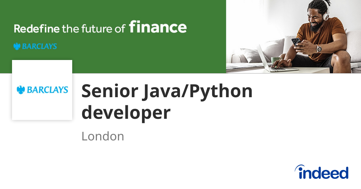 Senior Java/Python developer - London E14 - Indeed.com