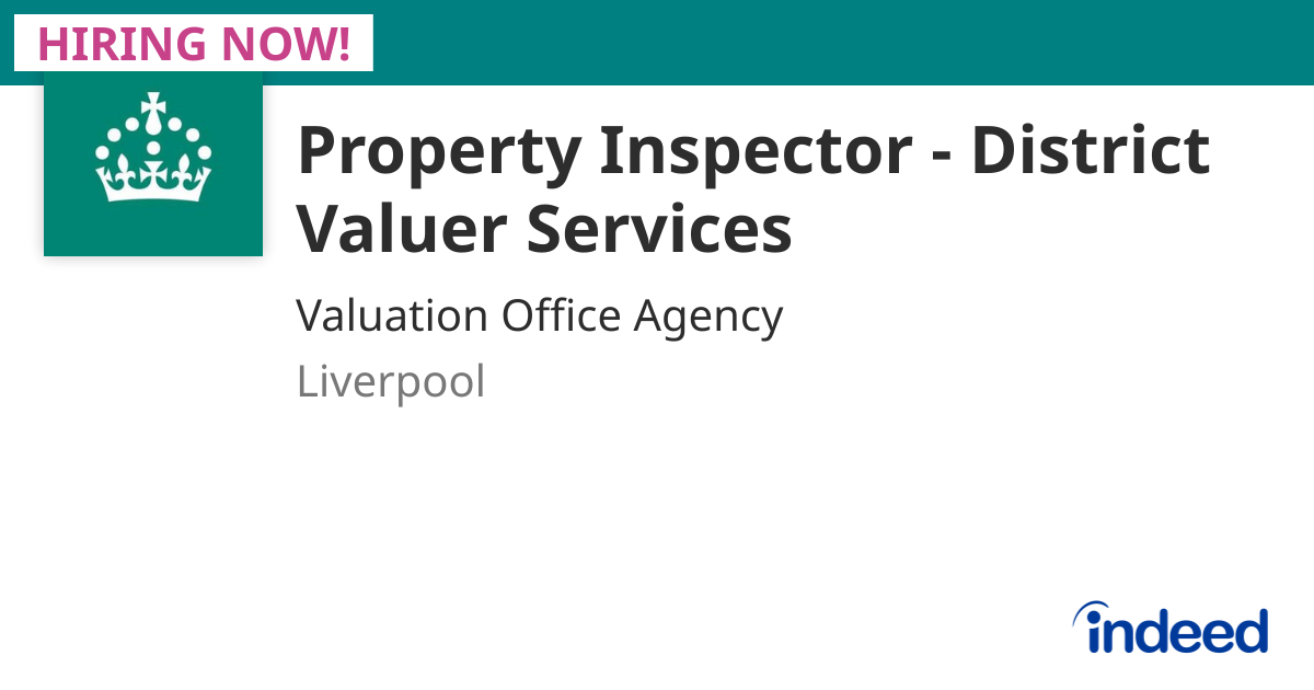 Property Inspector - District Valuer Services - Liverpool - Indeed.com