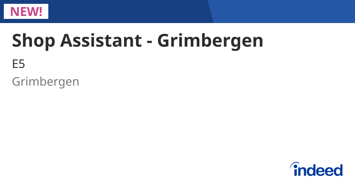 Shop Assistant - Grimbergen - 1850 Grimbergen - Indeed.com