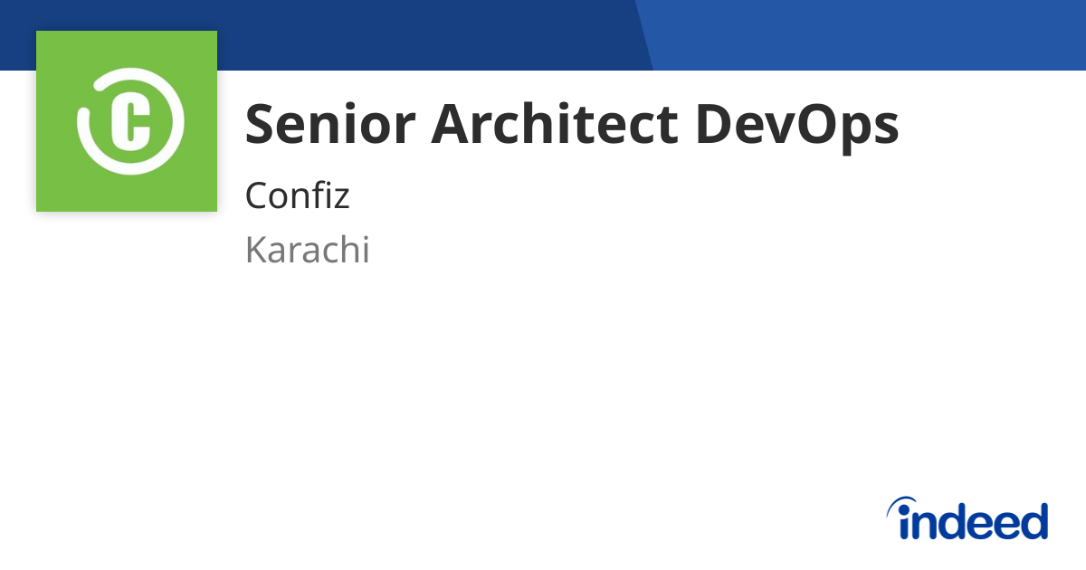 Senior Architect DevOps - Karachi - Indeed.com