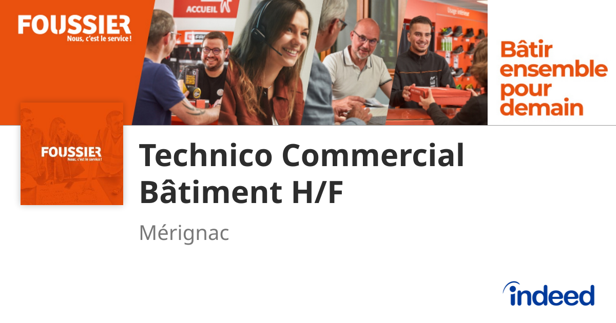 Technico Commercial Bâtiment H/F - 33130 Bègles - Indeed.com