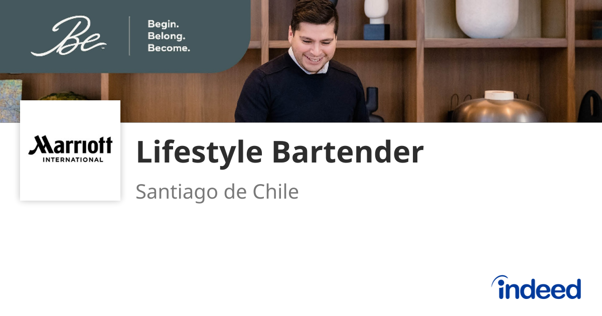 Lifestyle Bartender - Santiago de Chile, Región Metropolitana - Indeed.com