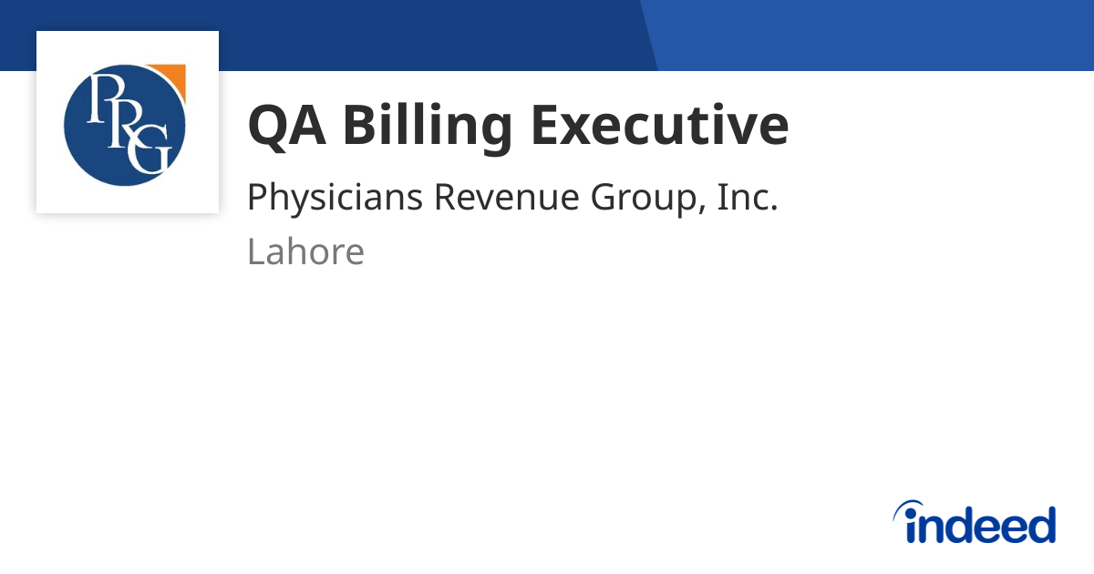QA Billing Executive - Lahore - Indeed.com