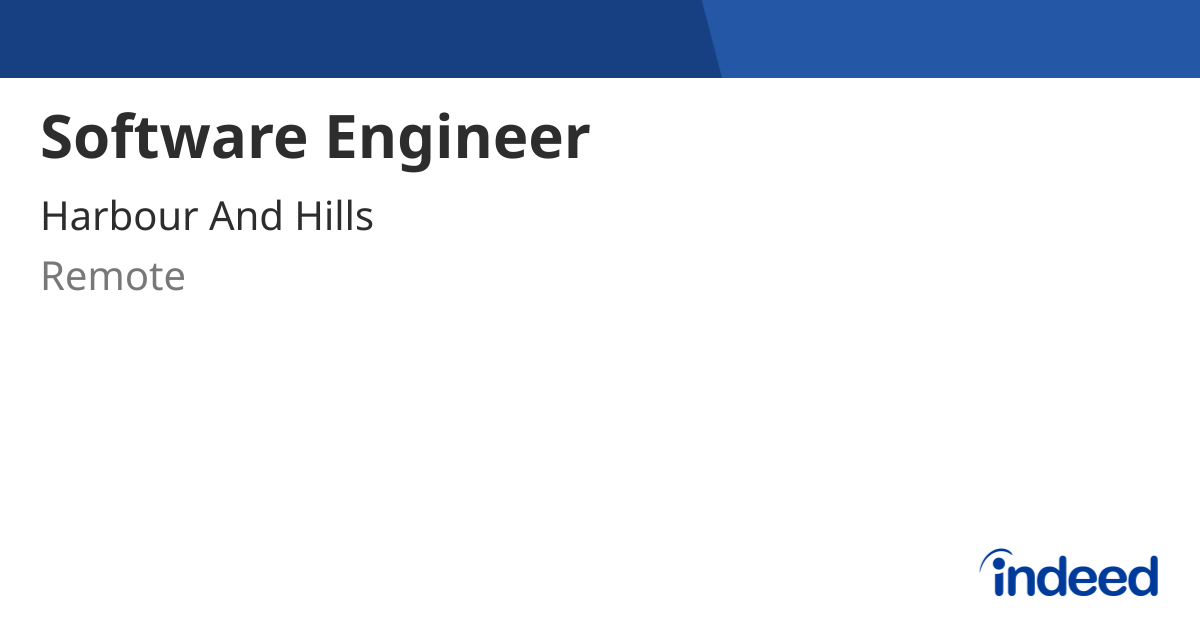 Software Engineer - Remote - Indeed.com