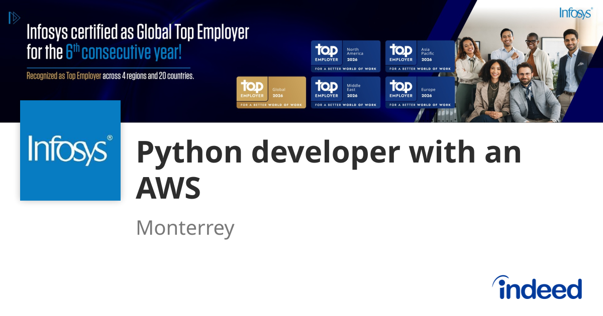 Python developer with an AWS - Monterrey, N. L. - Indeed.com