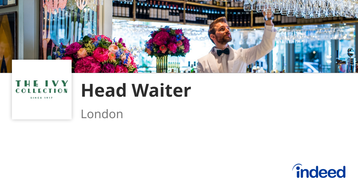 Head Waiter - London SW3 5EQ - Indeed.com