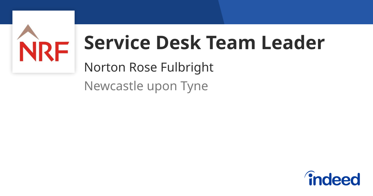 Service Desk Team Leader - Newcastle upon Tyne - Indeed.com