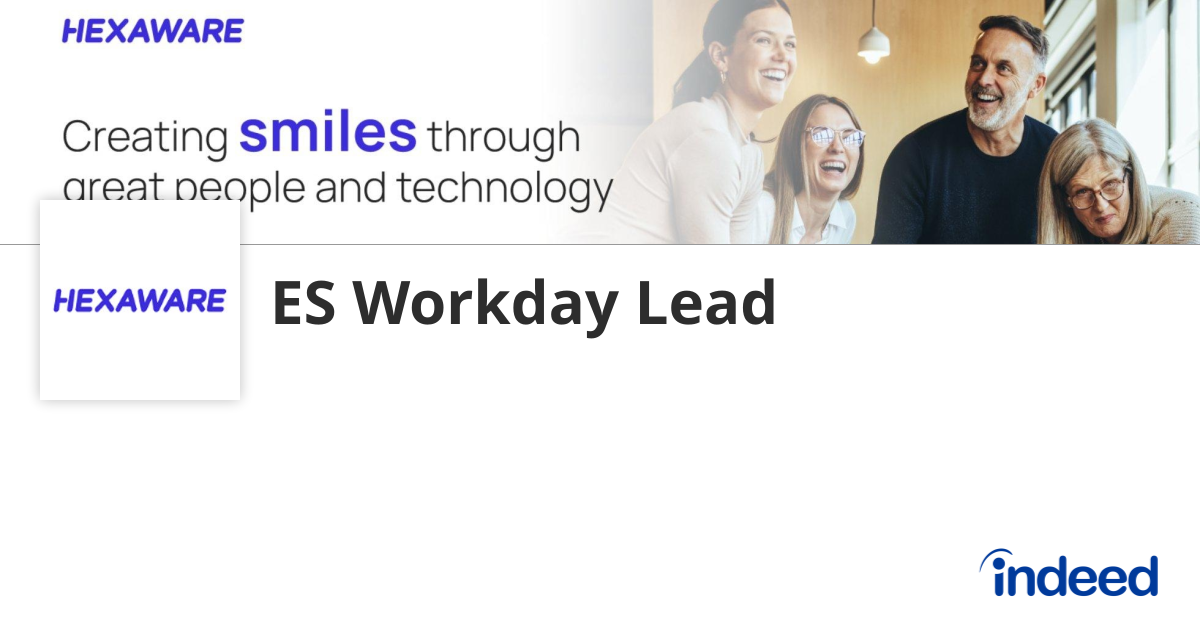 ES Workday Lead - India - Indeed.com