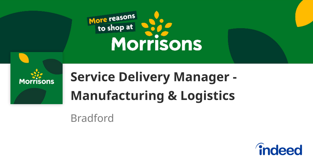 Service Delivery Manager - Manufacturing & Logistics - Bradford BD3 7DL ...