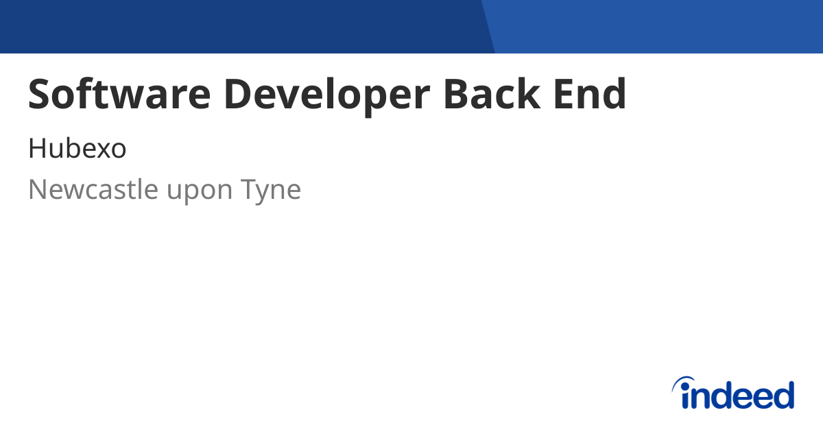 Software Developer Full Stack - Newcastle upon Tyne - Indeed.com