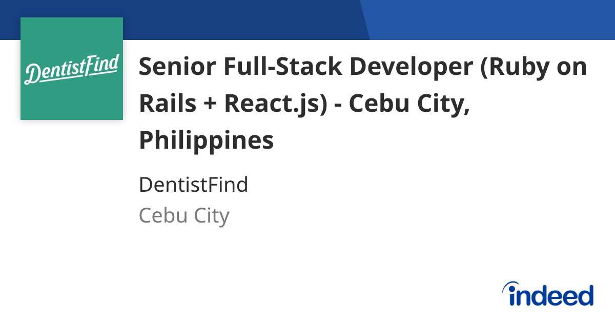 Senior Full-Stack Developer (Ruby on Rails + React.js) - Cebu City ...