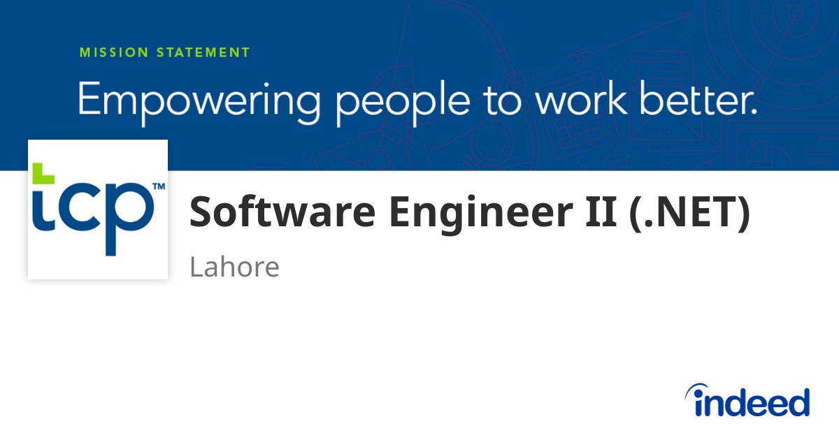 Software Engineer II (.NET) - Lahore - Indeed.com
