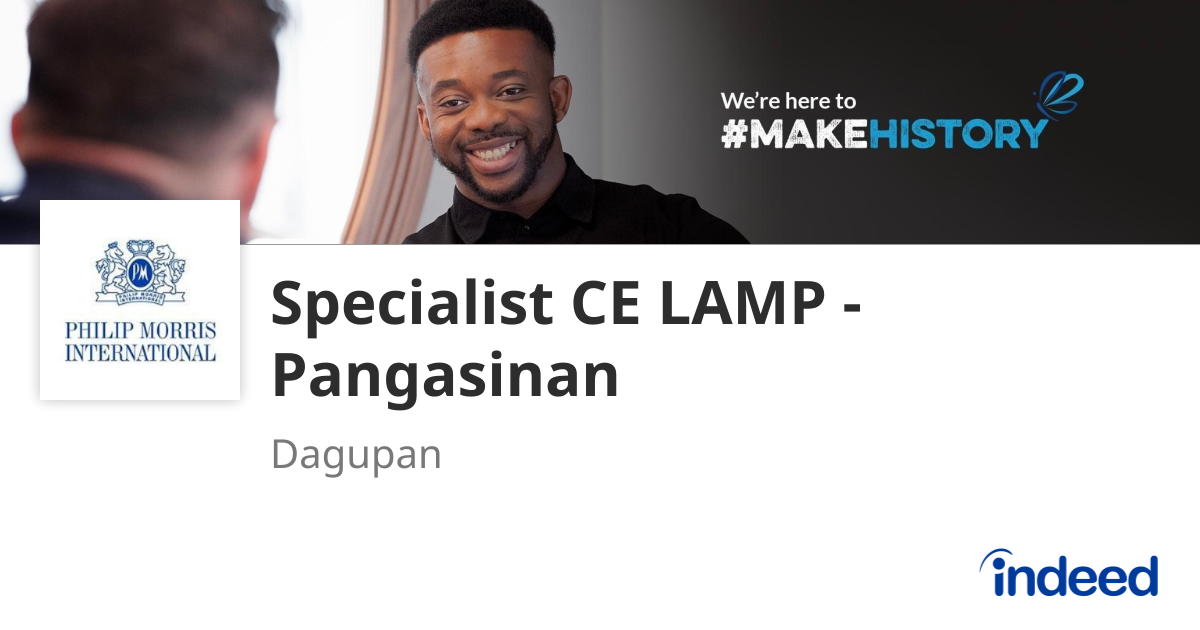 Specialist CE LAMP - Pangasinan - Dagupan - Indeed.com