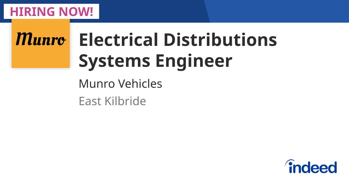 Electrical Distributions Systems Engineer - East Kilbride G75 0RH ...