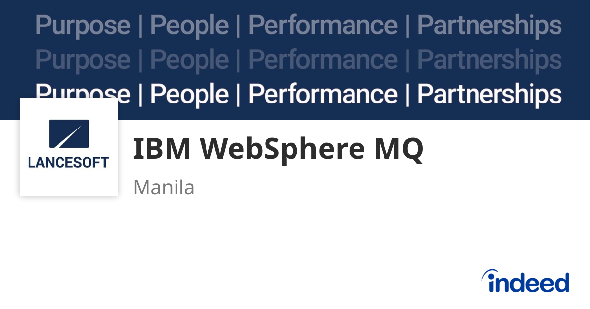 IBM WebSphere MQ - Manila - Indeed.com