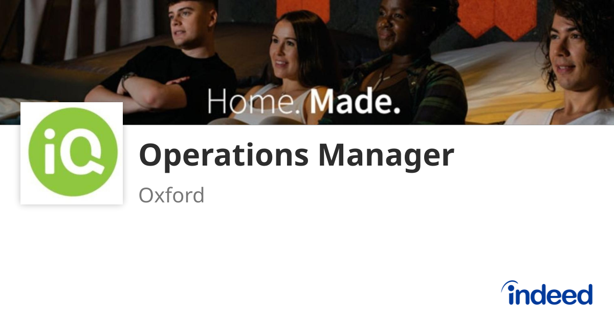 Operations Manager - Oxford - Indeed.com