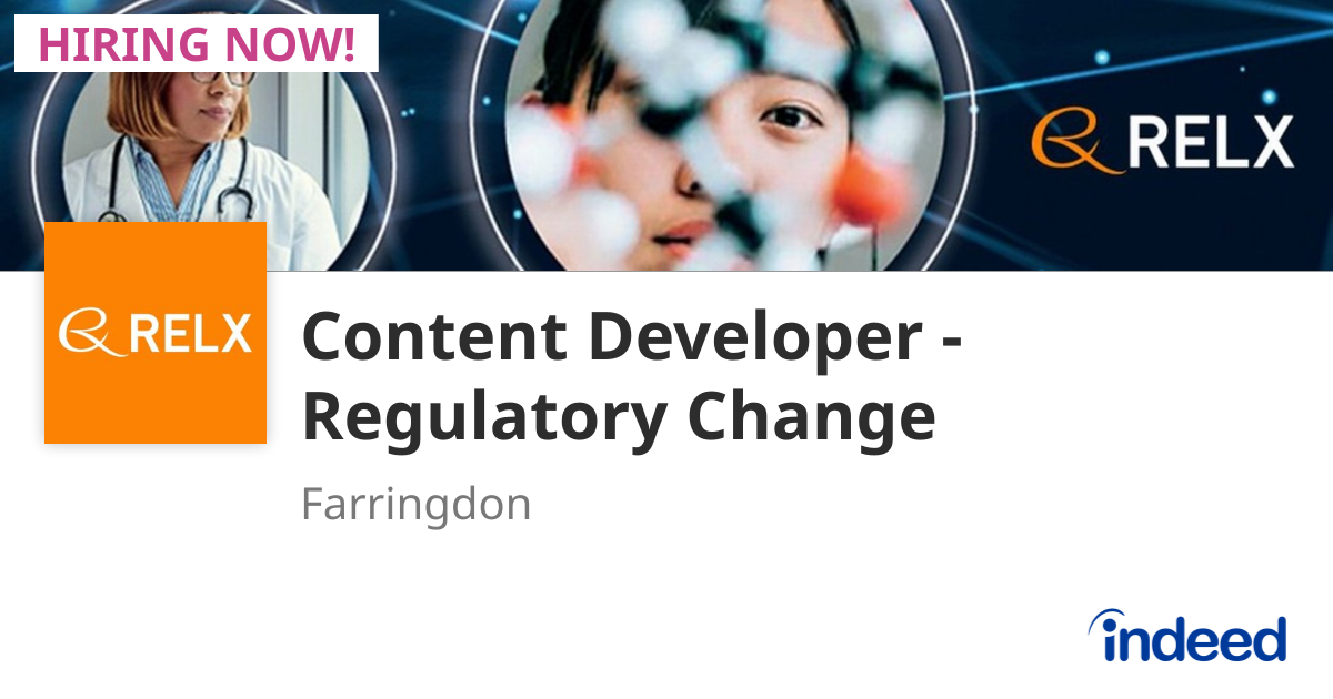 Content Developer - Regulatory Change - Farringdon - Indeed.com