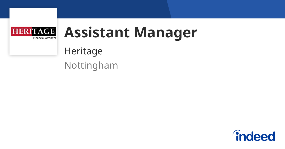 Assistant Manager - Nottingham NG1 6HL - Indeed.com