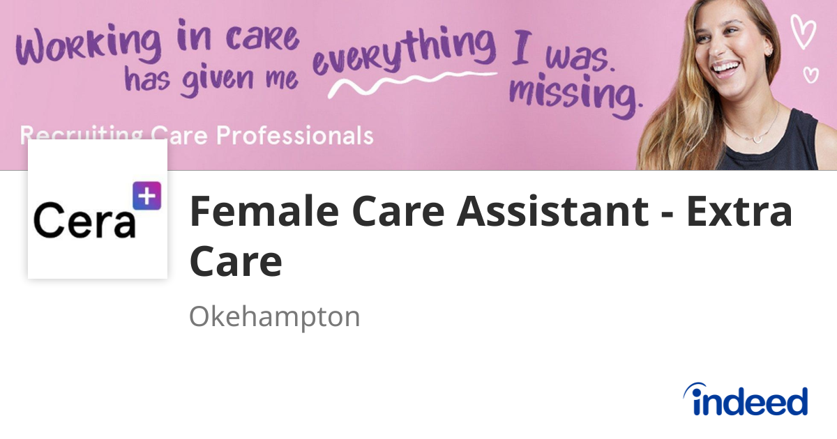 Female Care Assistant - Extra Care - Okehampton EX20 1FA - Indeed.com