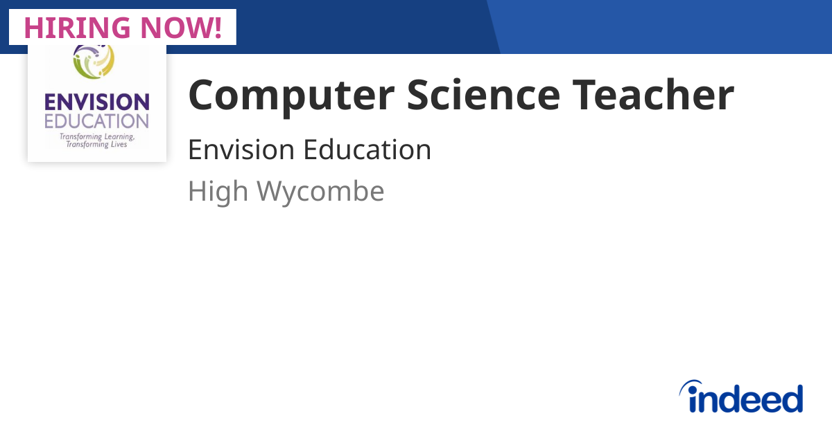 Computer Science Teacher - High Wycombe - Indeed.com