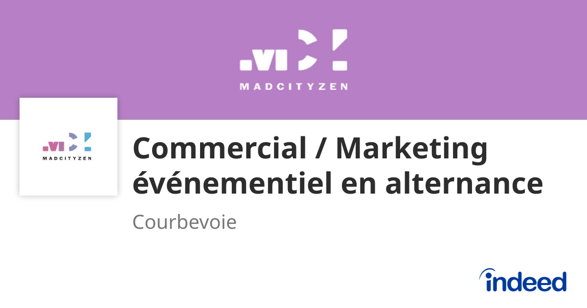 Commercial / Marketing événementiel en alternance - 92400 Courbevoie ...