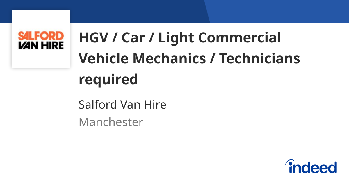 HGV / Car / Light Commercial Vehicle Mechanics / Technicians required ...