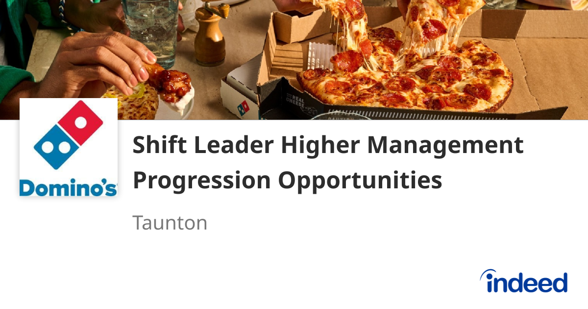 Shift Leader Higher Management Progression Opportunities - Taunton TA1 ...