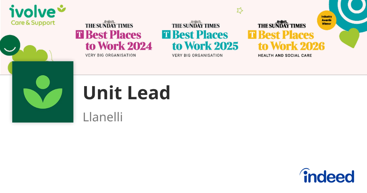 Unit Lead - Llanelli SA14 6BU - Indeed.com