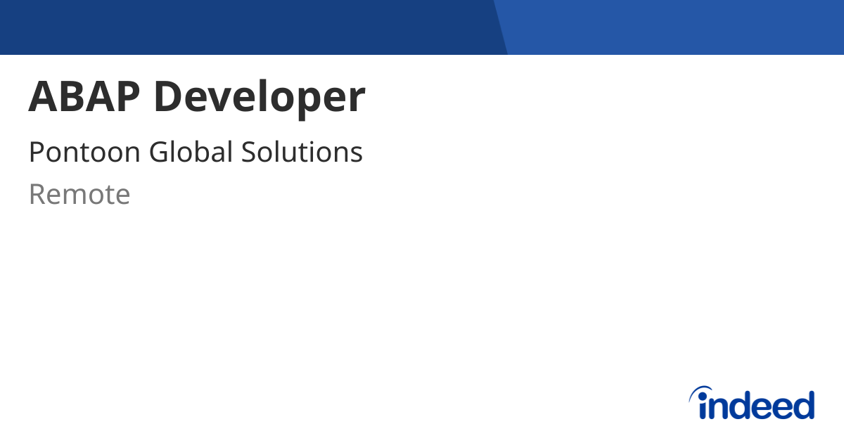 ABAP Developer - Remote - Indeed.com