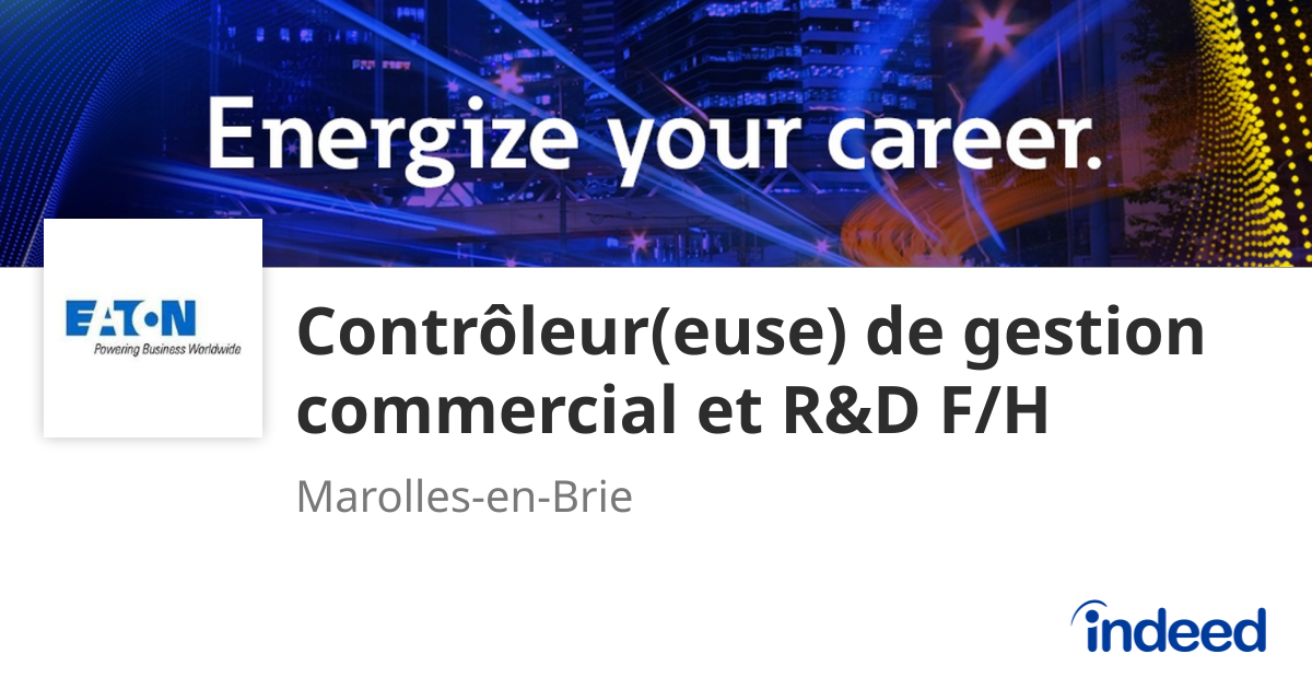 Contrôleur(euse) de gestion commercial et R&D F/H - Marolles-en-Brie ...