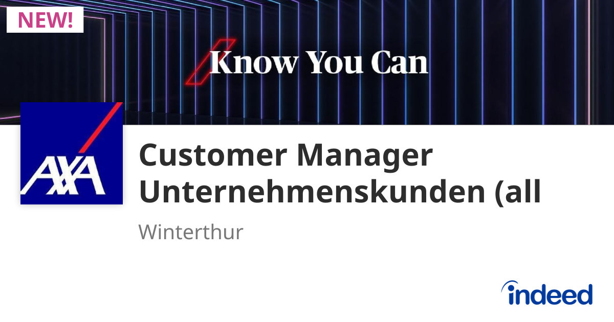 Customer Manager Unternehmenskunden (all genders) - Winterthur, ZH ...