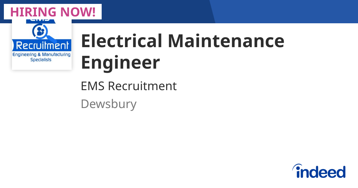 Electrical Maintenance Engineer - Dewsbury - Indeed.com
