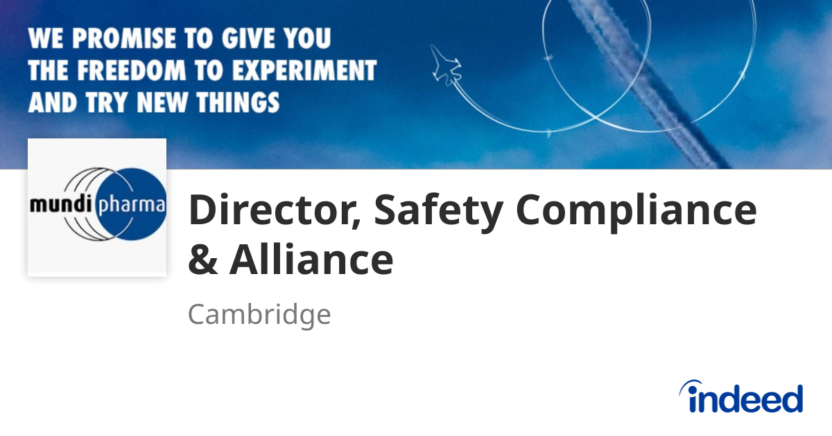 Director, Safety Compliance & Alliance - Cambridge - Indeed.com