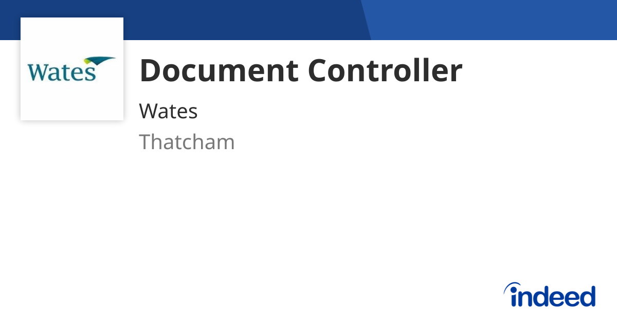 Document Controller - Thatcham RG14 2PZ - Indeed.com