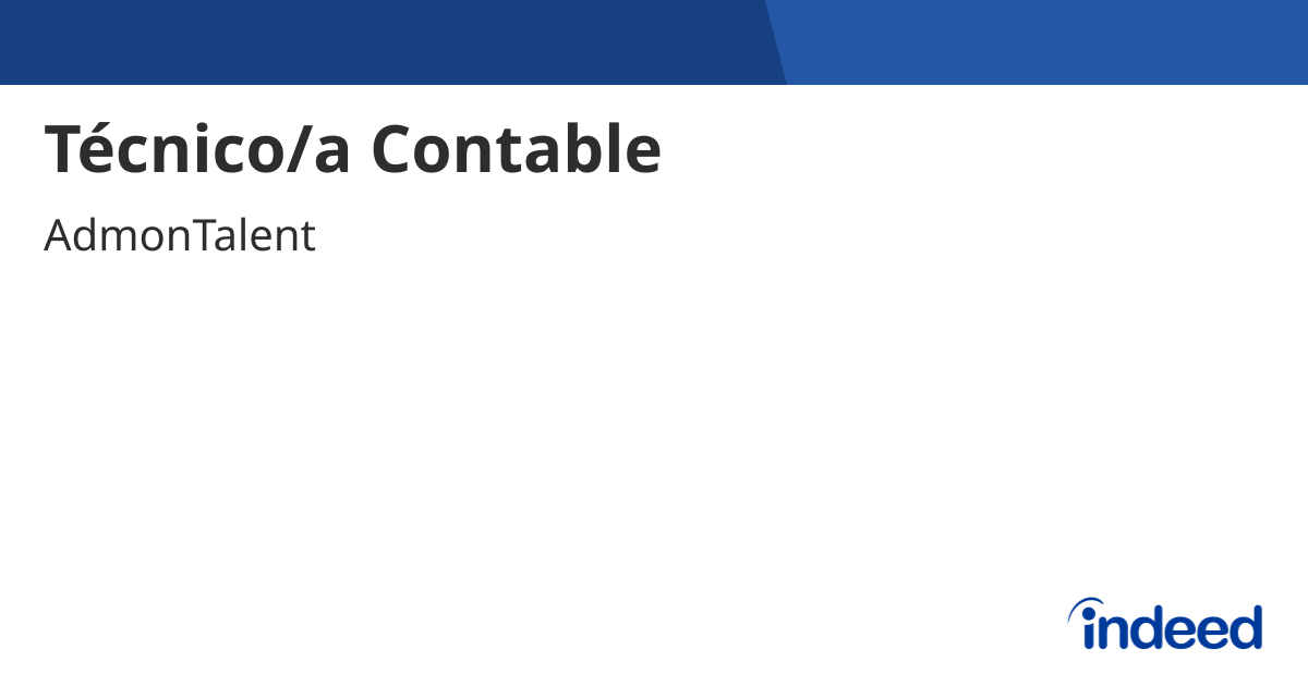 Técnico/a Contable - Granollers, Barcelona provincia - Indeed.com