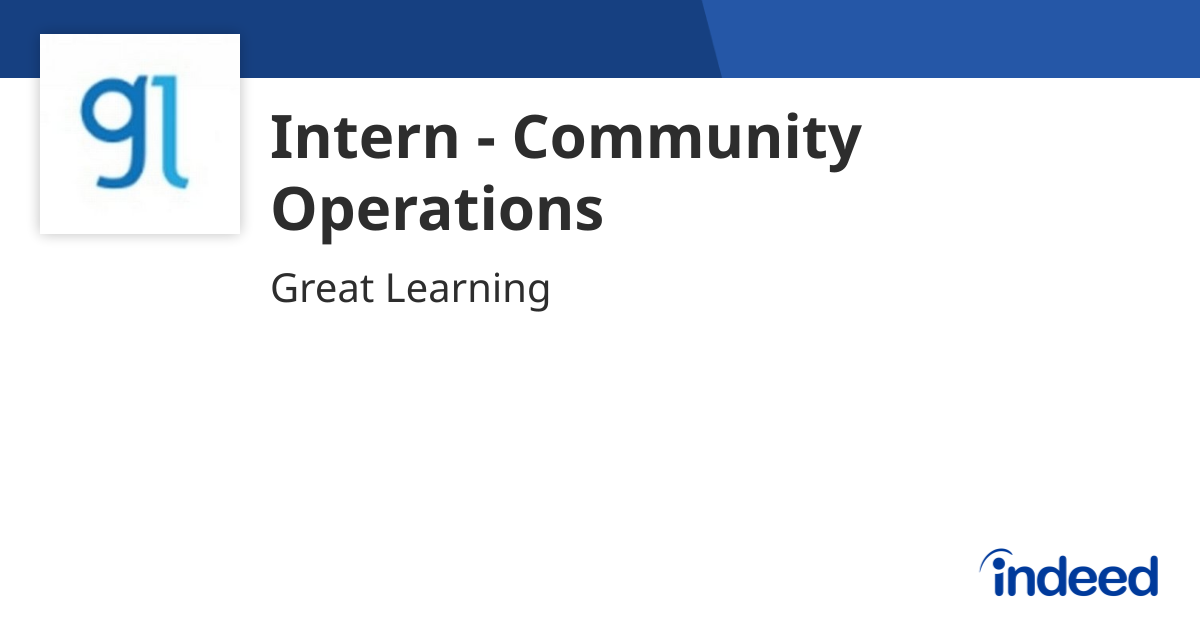 Intern - Community Operations - Gurugram, Haryana - Indeed.com